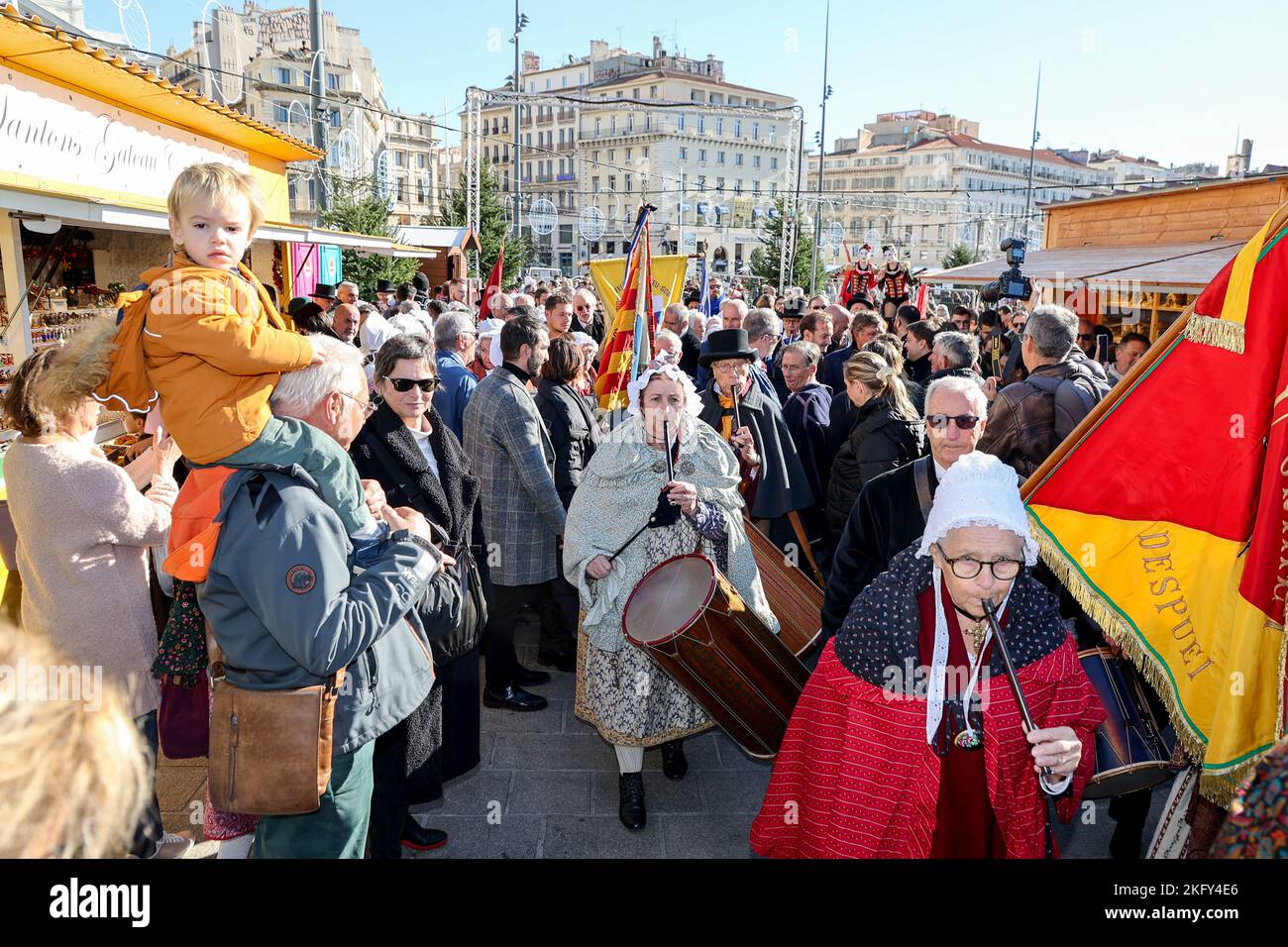 Visitors stroll through the aisles of the santons fair in Marseille ...