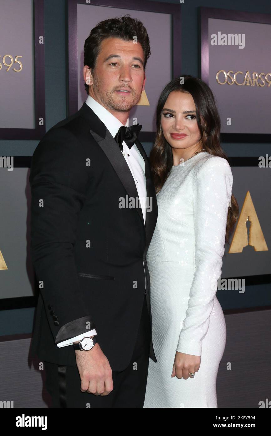 LOS ANGELES - NOV 19: Miles Teller, Keleigh Sperry at the 13th ...