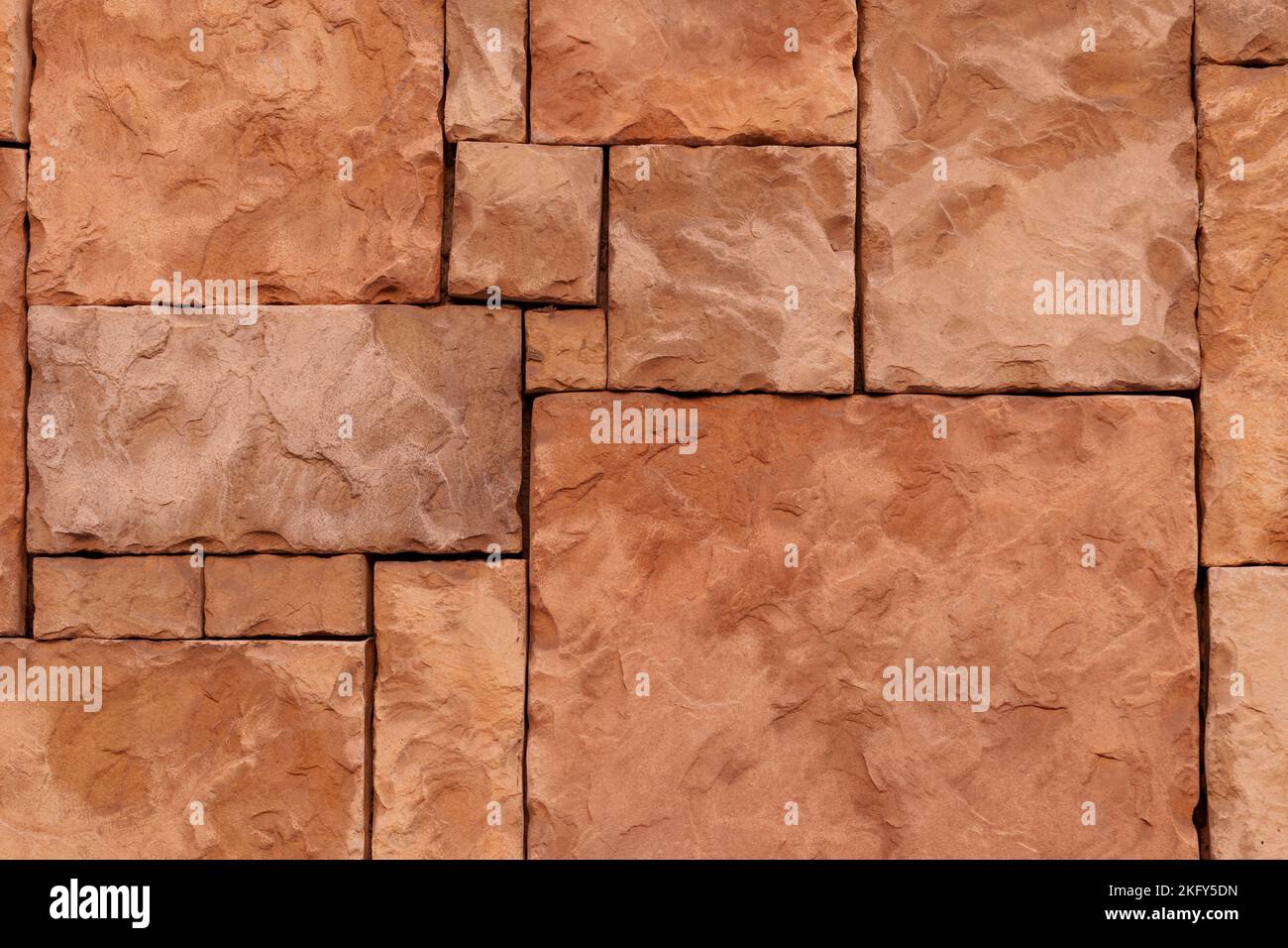 Textured stone wall tile. Abstract rough sandstone surface Stock Photo ...