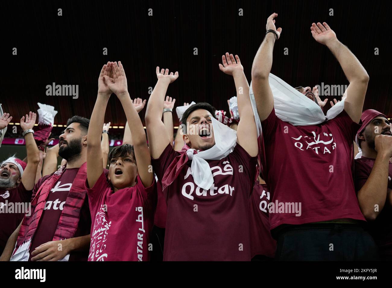 Al Khor, Qatar. 20th Nov, 2022. Qatar fans (QAT) Football/Soccer : FIFA ...