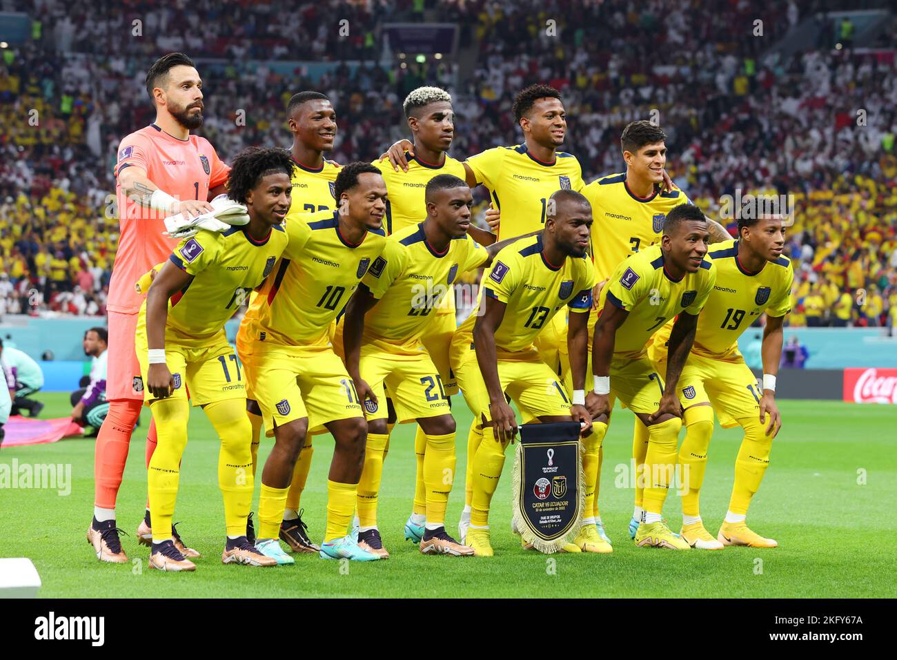 Al Khor, Qatar. 20th Nov, 2022. Ecuador team group line-up (ECU ...