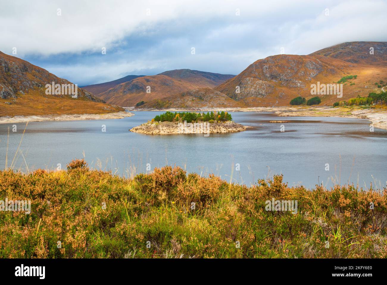 Loch Monar at the head of Glen Strathfarrar in the Scottish Highlands ...