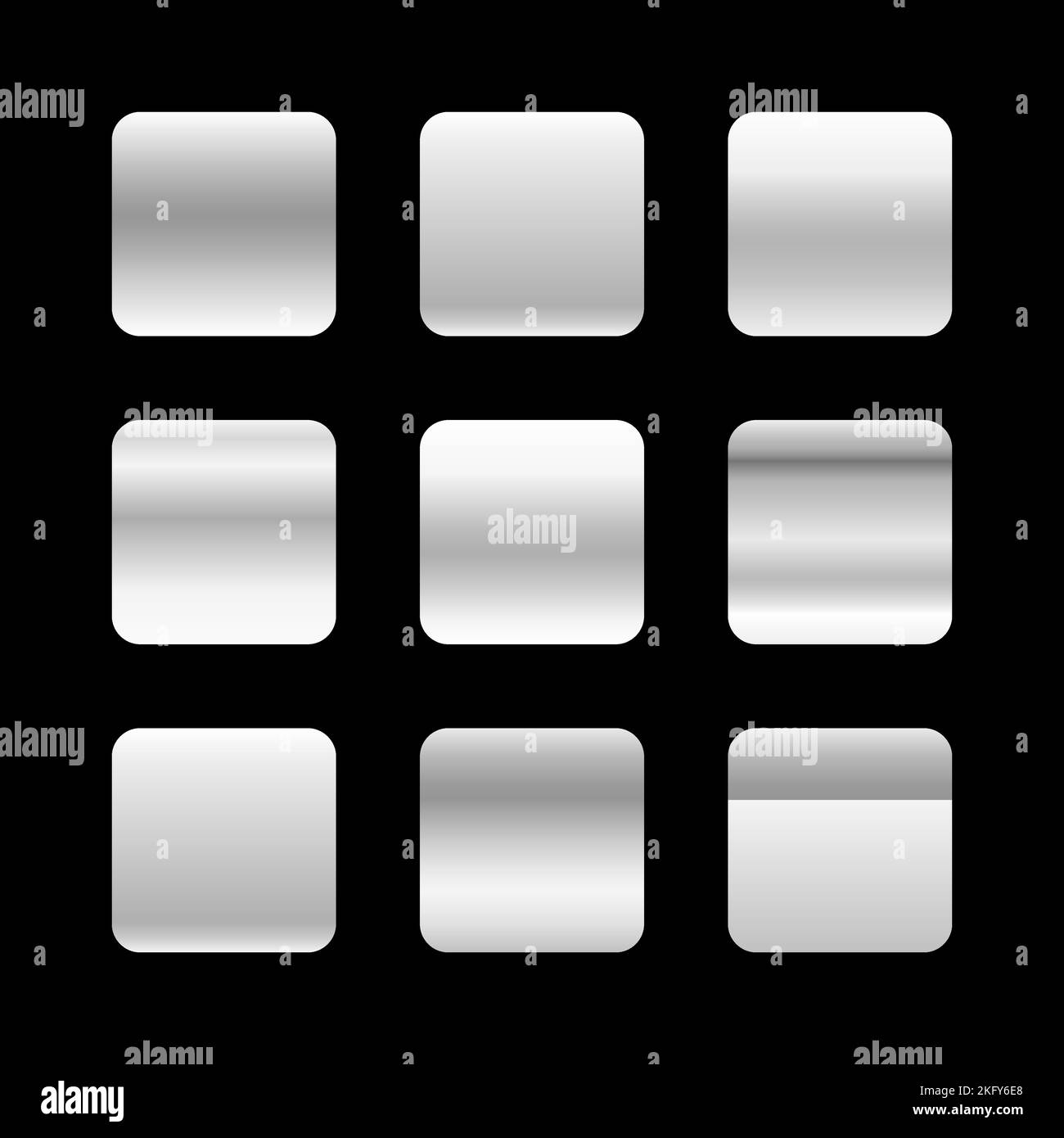 A vector illustration of the nine squares on a black background Stock ...