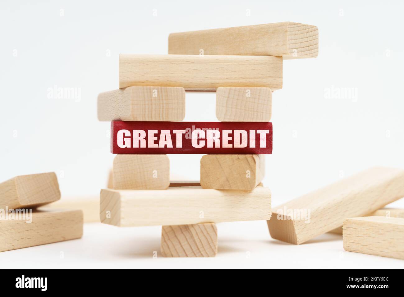 Business and finance concept. On the white surface there is a wooden ...