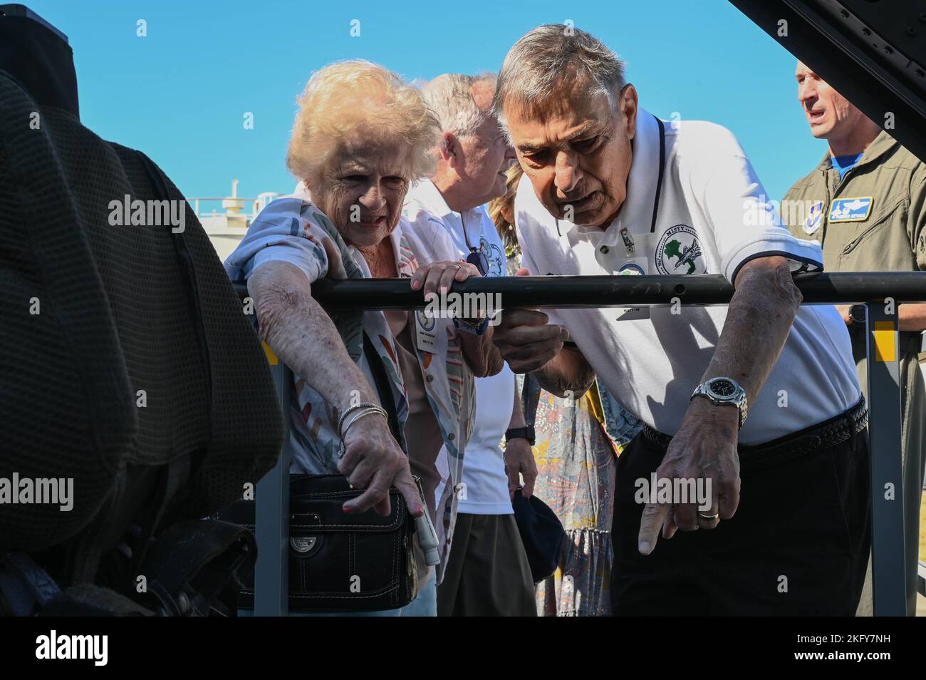 Retired U.S. Air Force Veteran David Thomson, left, and his wife Ann ...