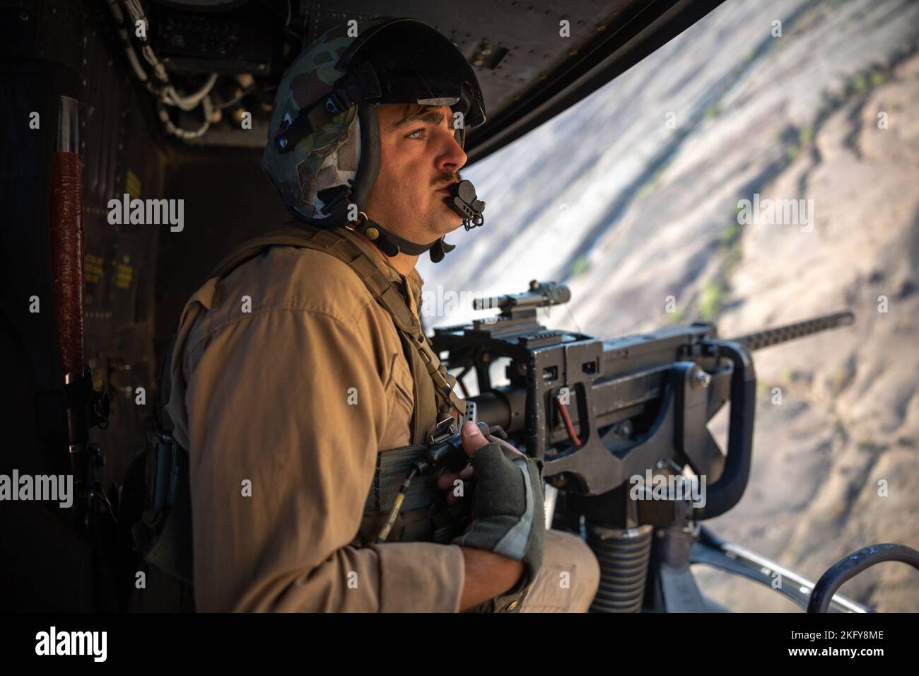 U.S. Marine Corps Sgt. Gage Garceau from Smith Center, Kansas, a UH-1Y ...