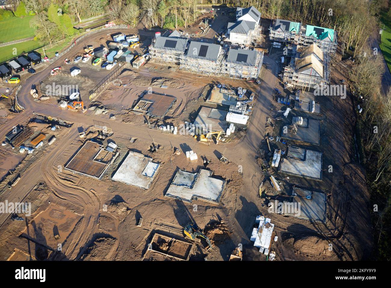 New housing development building houses for increased demand in rural ...