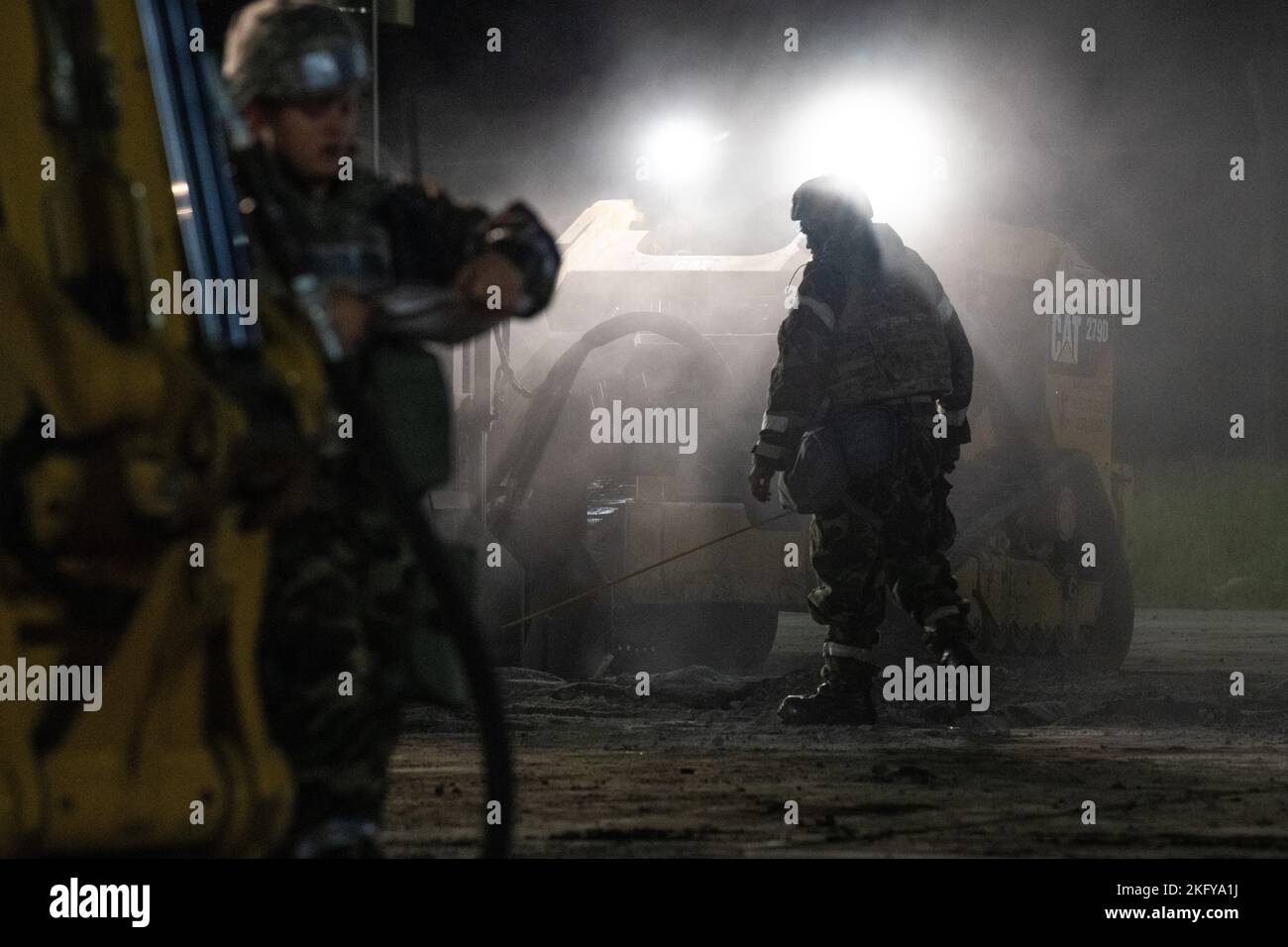 The 374th Civil Engineer Squadron Rapid Airfield Damage Repair team ...