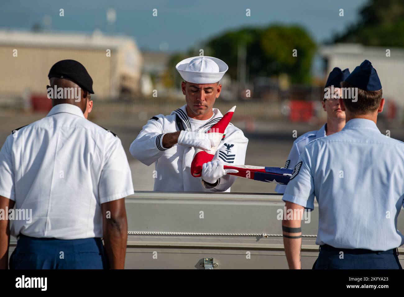 U.S. Navy HM1 Brandon Grant, an independent duty corpsman assigned to ...