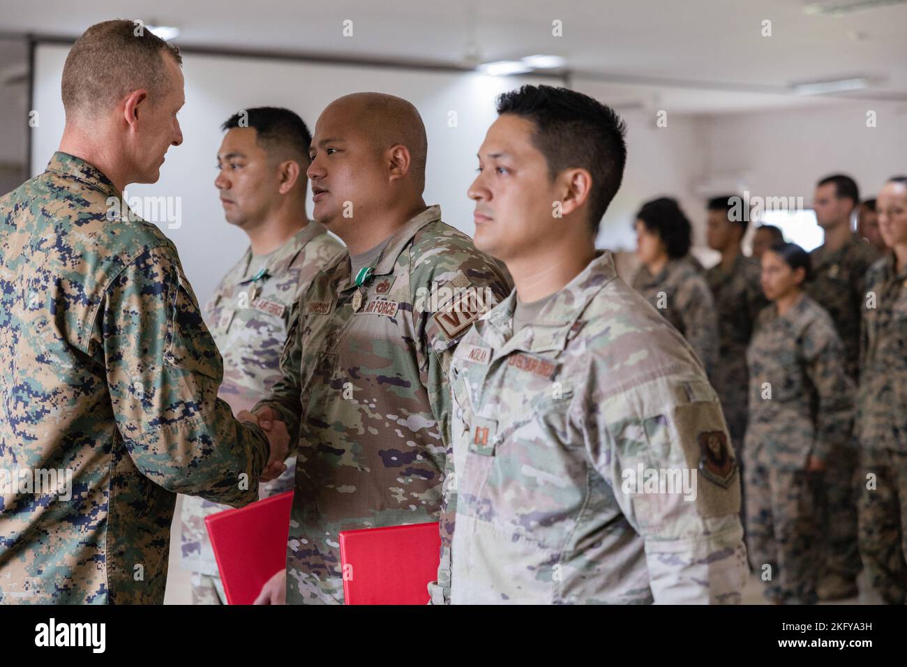 From left to right: U.S. Air Force Tech. Sgt. Cesar Salilican, MSgt ...
