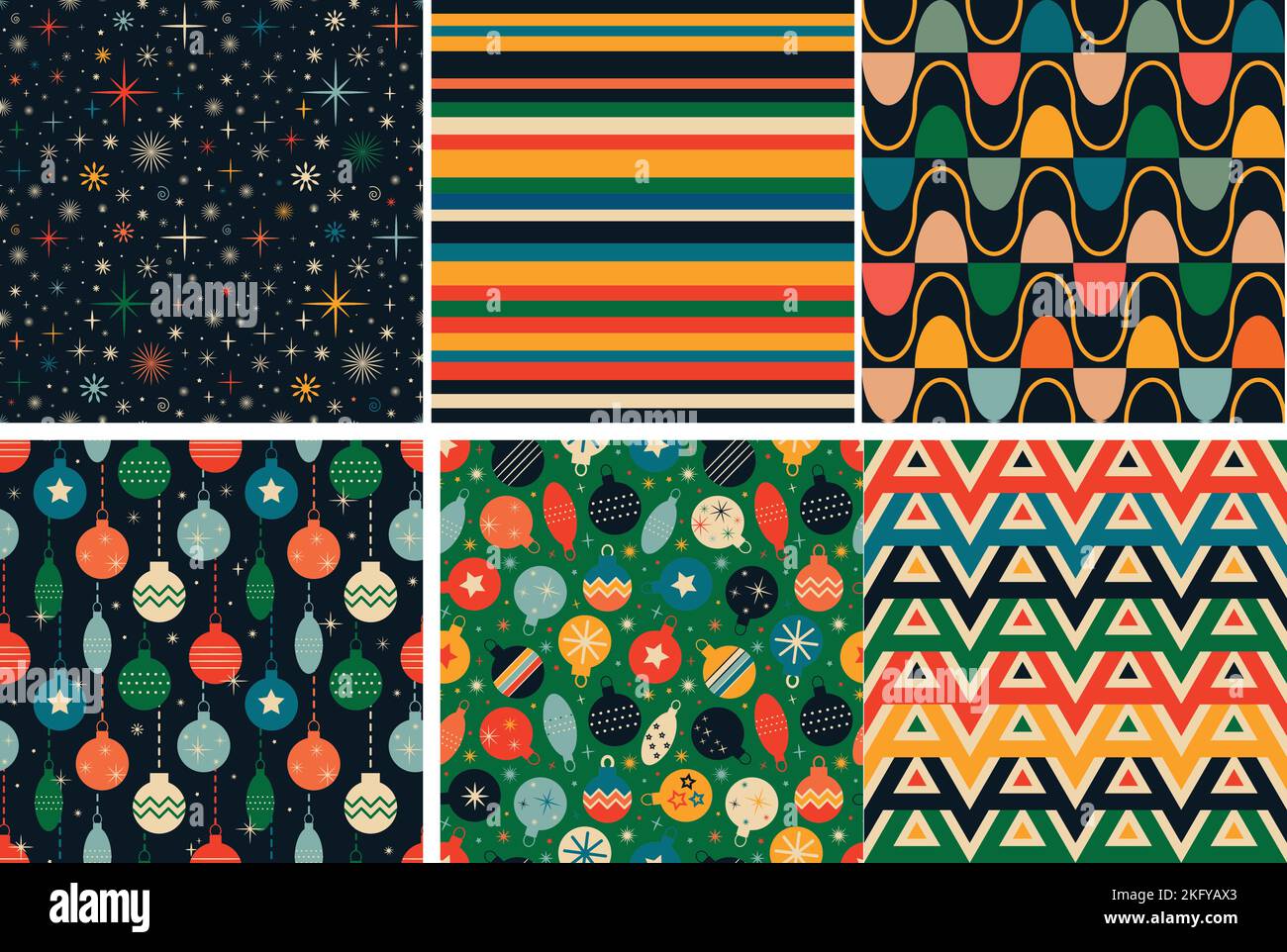 Christmas nostalgia 1960s Stock Vector Images - Alamy