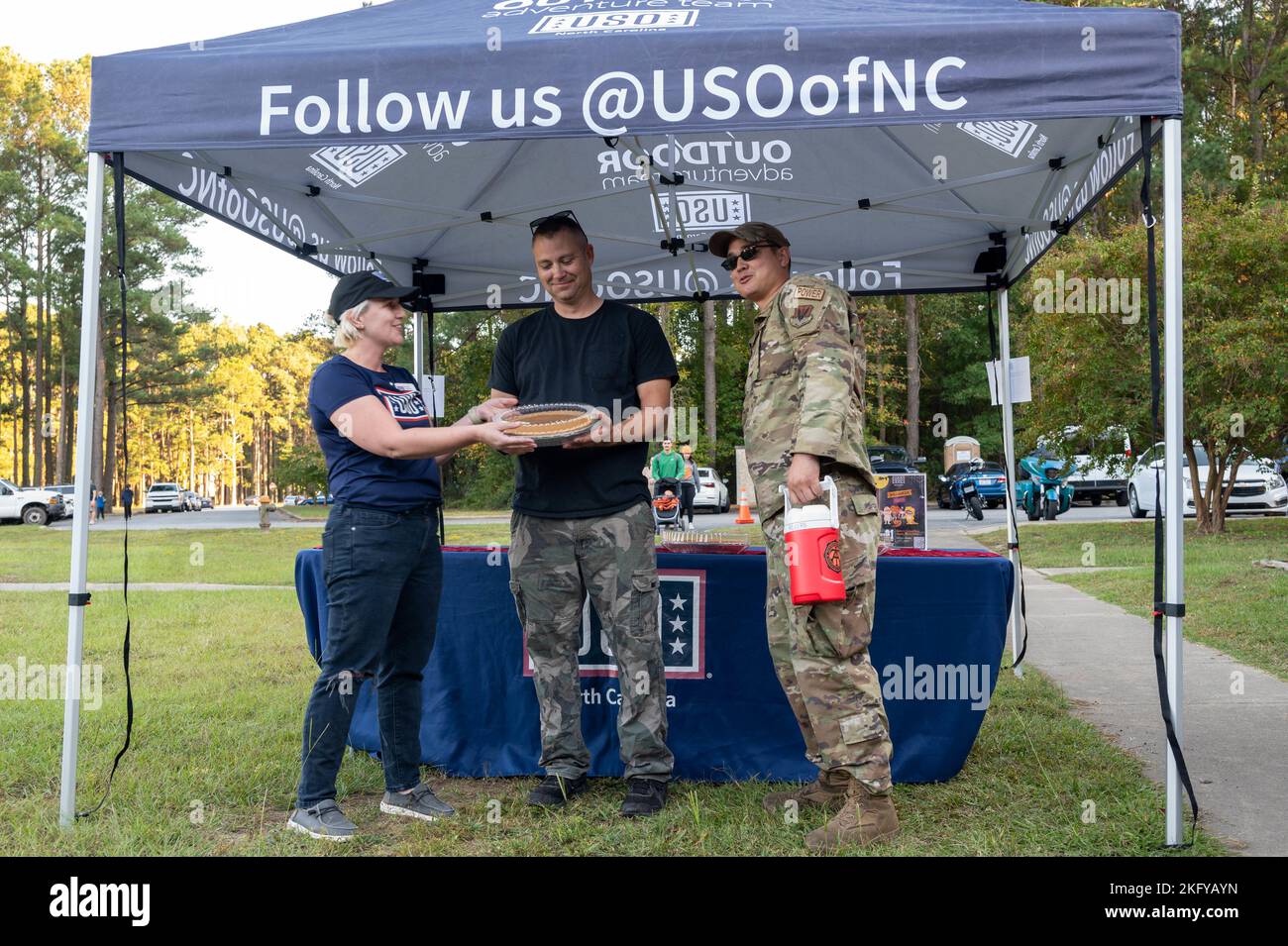 Sarah Nobriga (left), Seymour Johnson Air Force Base USO center ...