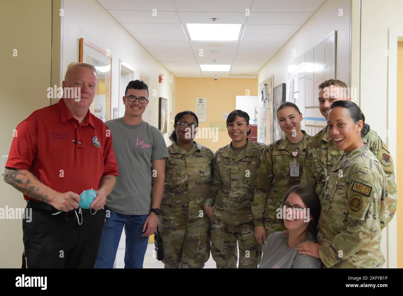 Fire inspectors assigned to the 23rd Civil Engineer Squadron visit the ...