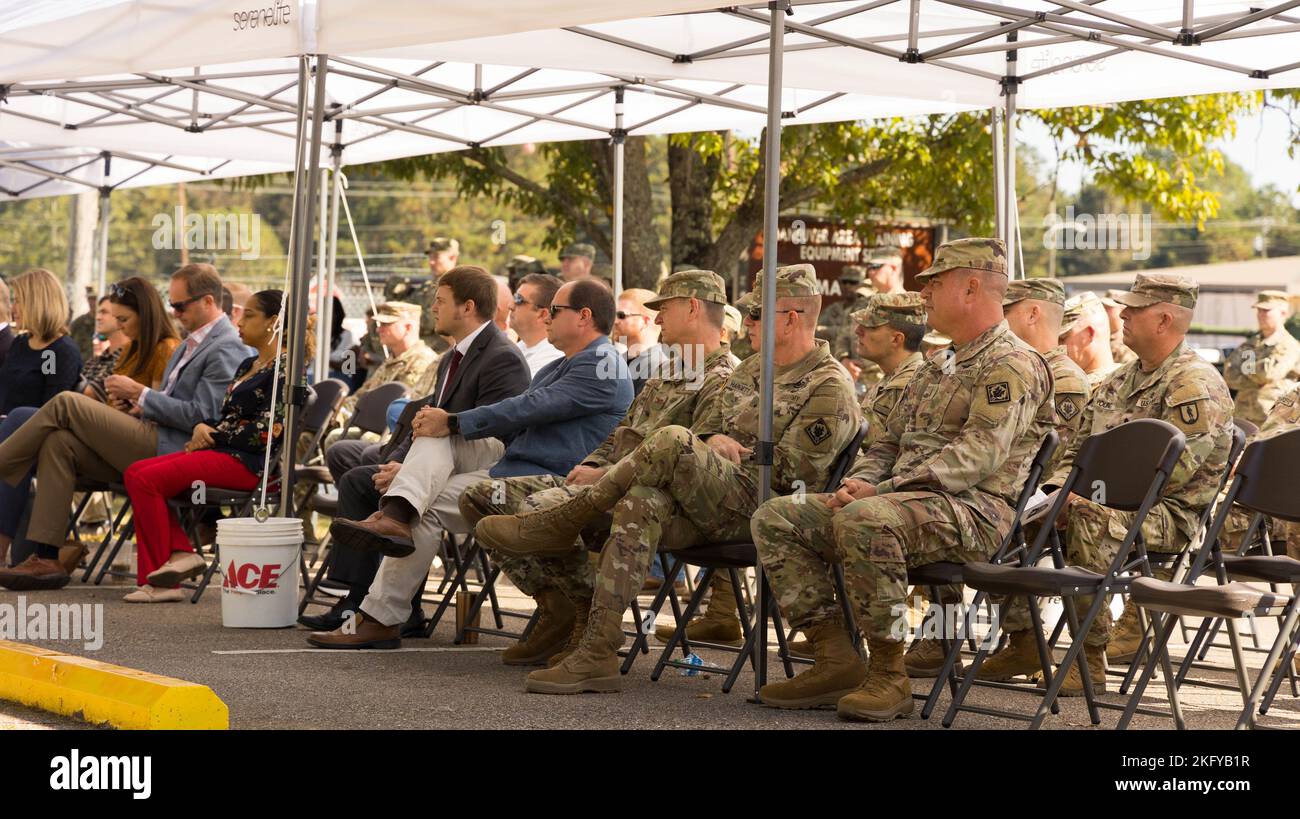Mississippi National Guard Leaders And Distinguished Guests Sit In The