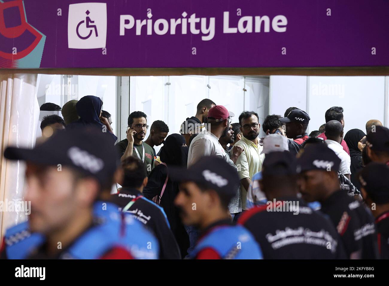 Doha, Qatar. 20 November, 2022. Thousands of supporters were trying to ...