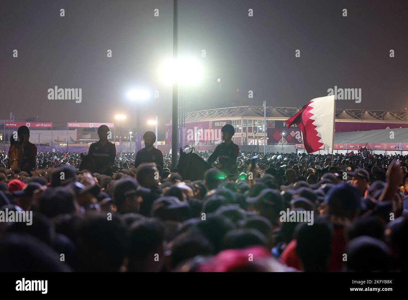 Doha, Qatar. 20 November, 2022. Thousands of supporters were trying to ...