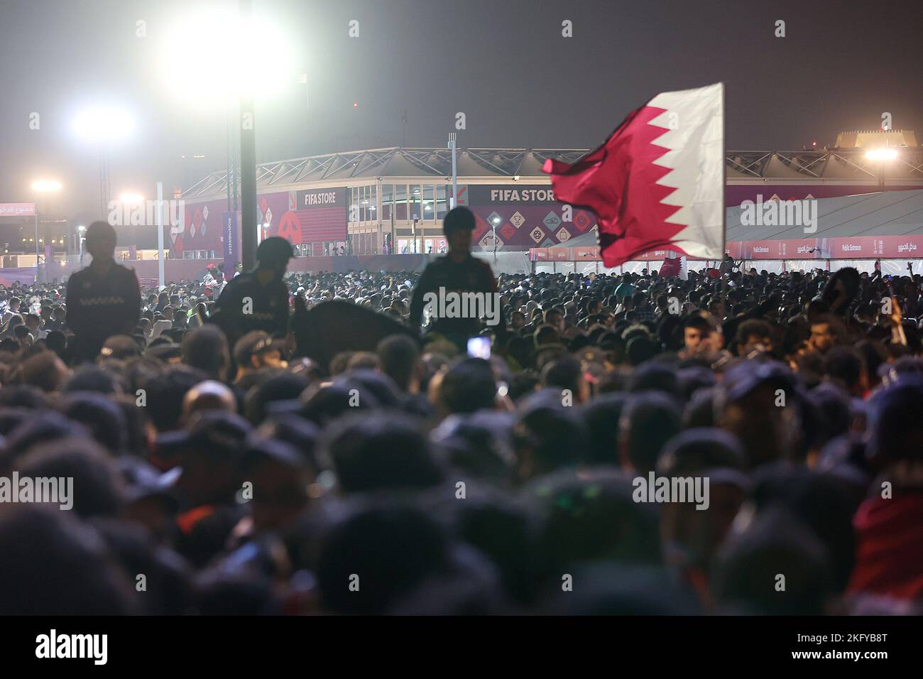 Doha, Qatar. 20 November, 2022. Thousands of supporters were trying to ...