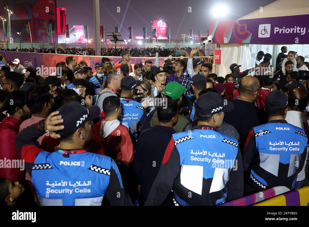 Doha, Qatar. 20 November, 2022. Thousands of supporters were trying to ...