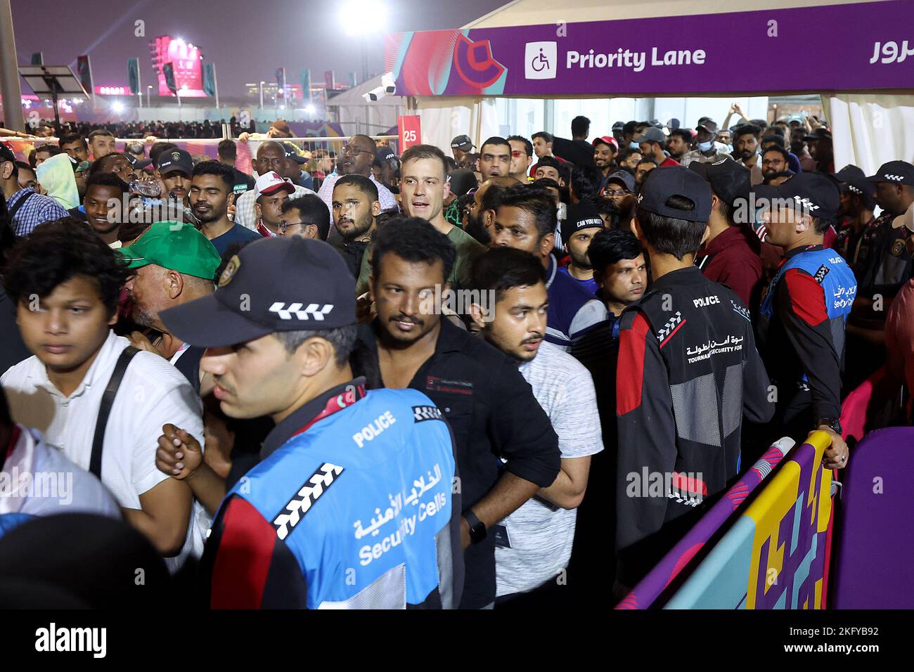 Doha, Qatar. 20 November, 2022. Thousands of supporters were trying to ...