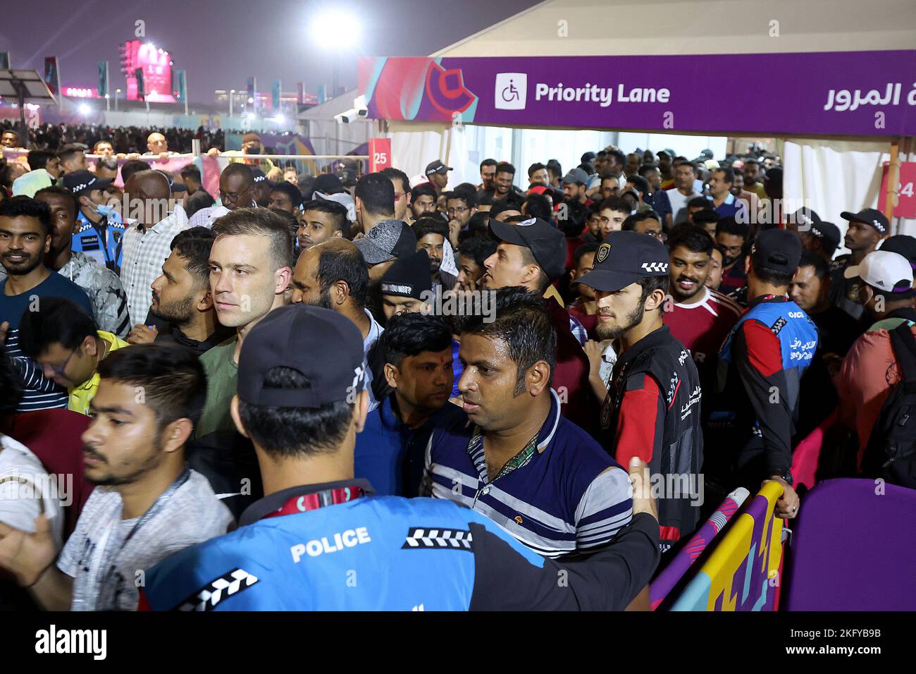 Doha, Qatar. 20 November, 2022. Thousands of supporters were trying to ...