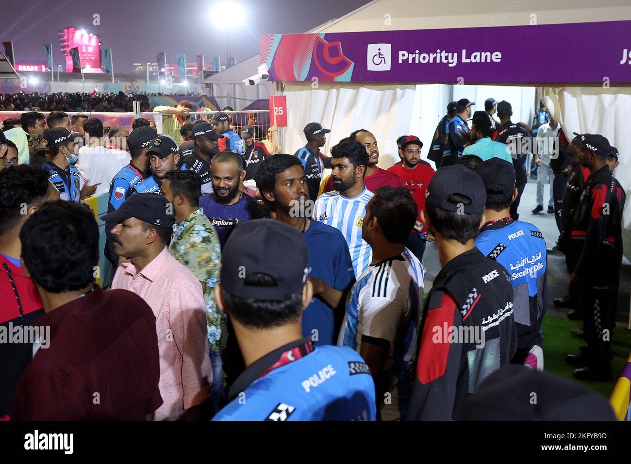 Doha, Qatar. 20 November, 2022. Thousands of supporters were trying to ...