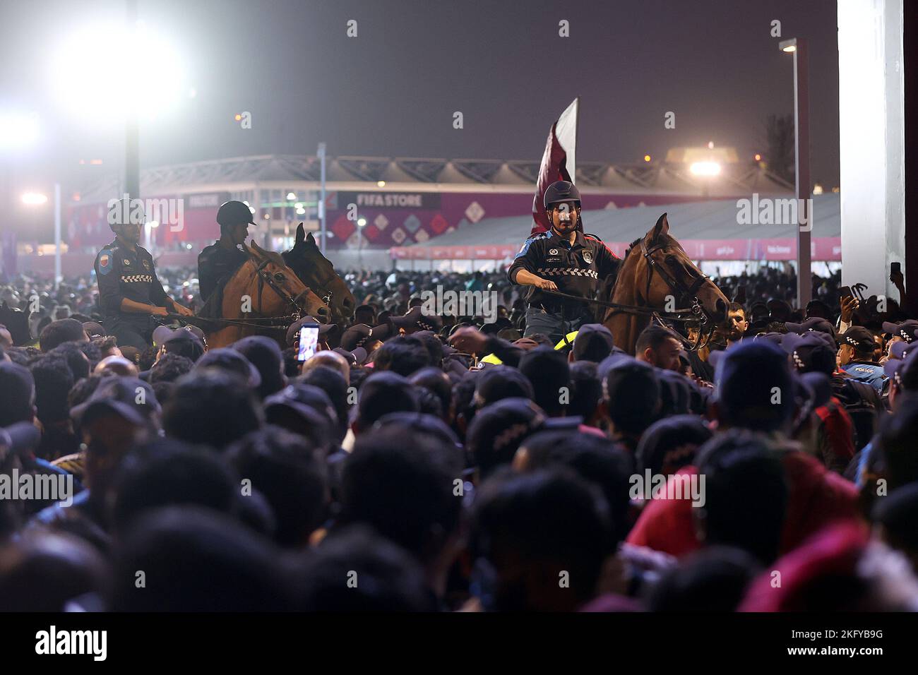 Doha, Qatar. 20 November, 2022. Thousands of supporters were trying to ...