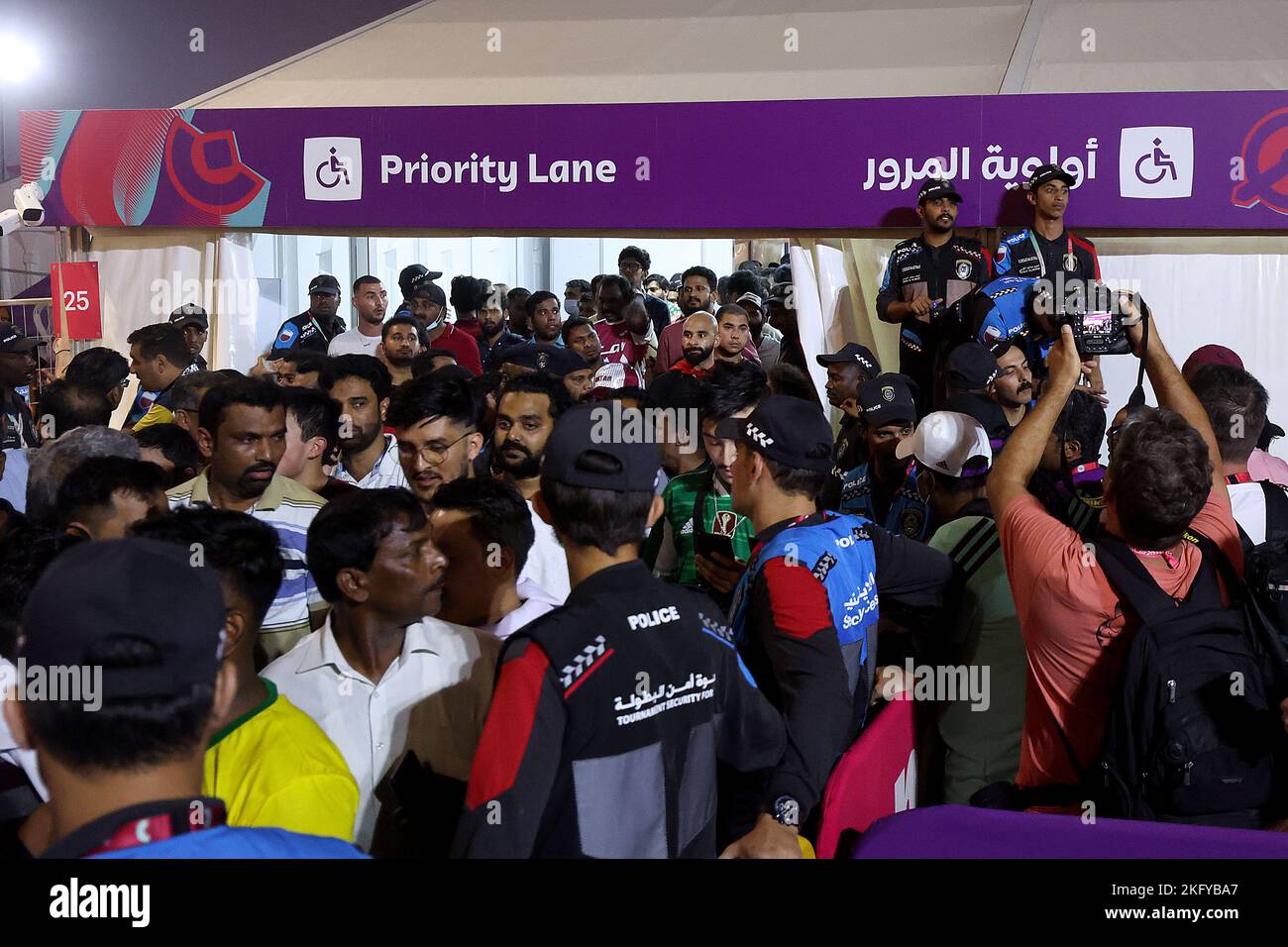 Doha, Qatar. 20 November, 2022. Thousands of supporters were trying to ...