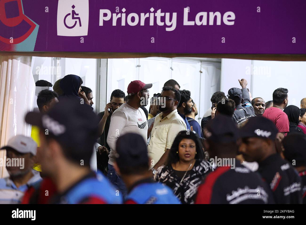 Doha, Qatar. 20 November, 2022. Thousands of supporters were trying to ...