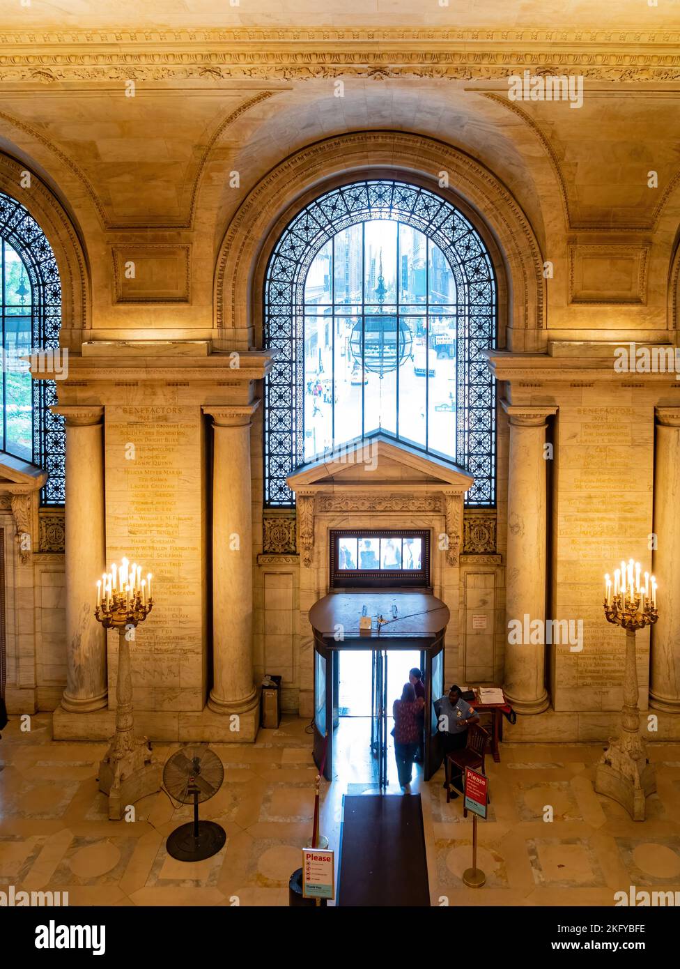New York, SEP 13 2014 - Interior view of the New York Public Library ...