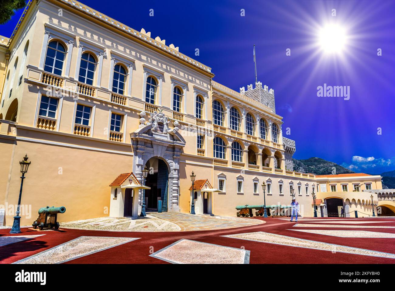 Security guard in Prince's Palace in Fontvielle, Monte-Carlo, Monaco ...