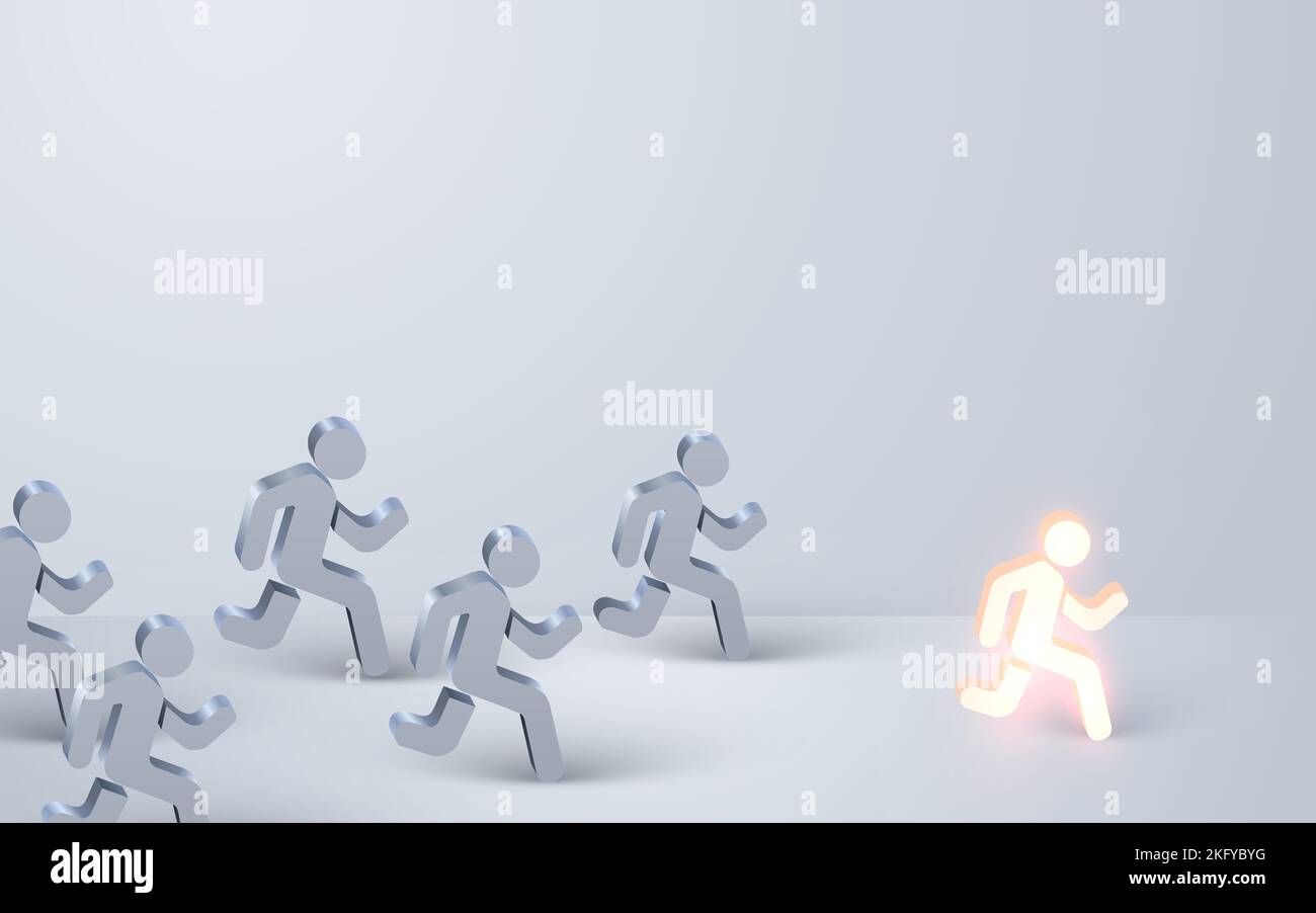 3d render people running Stock Vector Images - Alamy