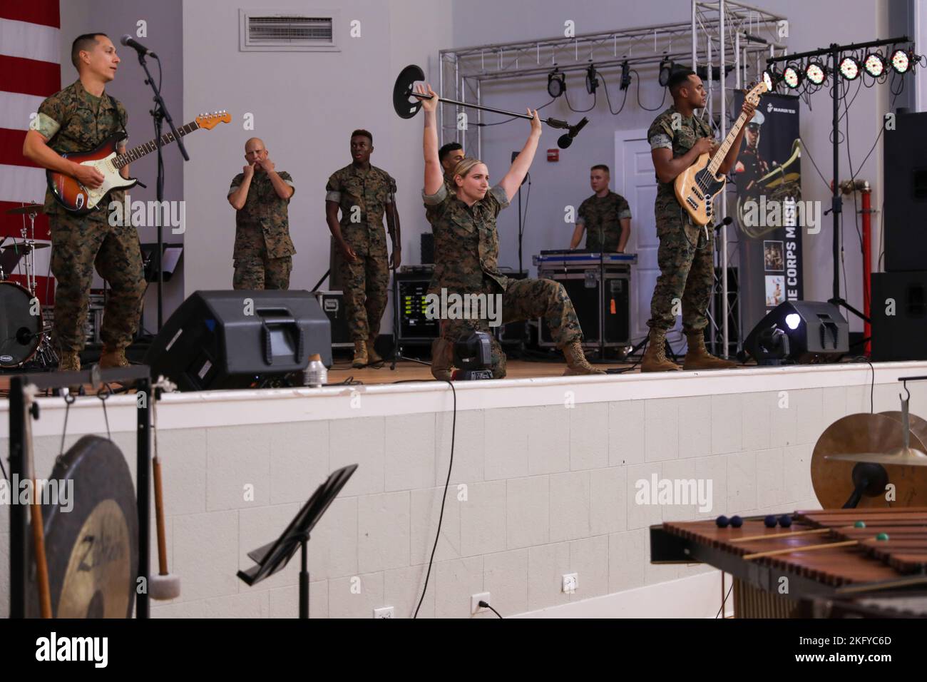 Members of the Parris Island Marine Band, Headquarters and Service ...