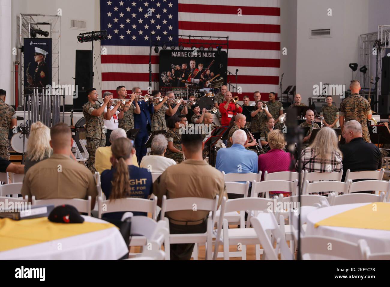 Members of the Parris Island Marine Band, Headquarters and Service ...