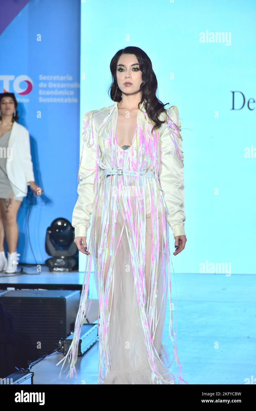 Leon, Mexico. 19 NOV 2022: Model walks the runway at BJXMODA VESTIVO ...