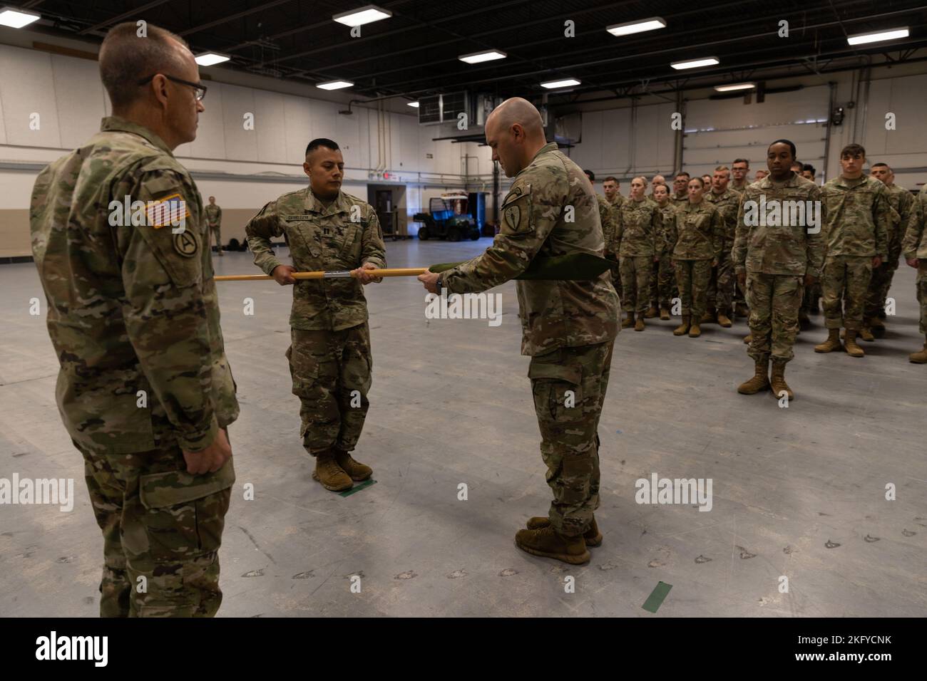 The 387th Military Police company conducted a color casing ceremony at ...
