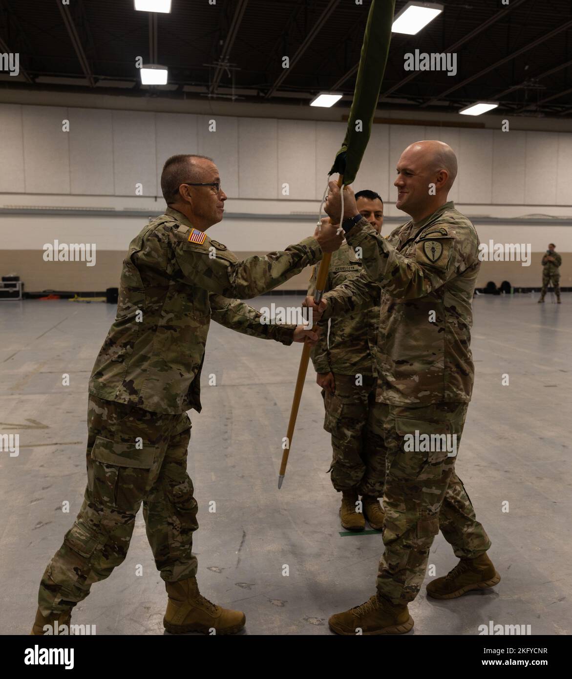 The 387th Military Police company conducted a color casing ceremony at ...