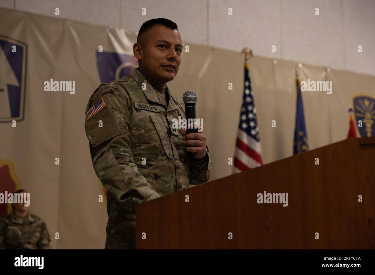 The 387th Military Police company conducted a color casing ceremony at ...