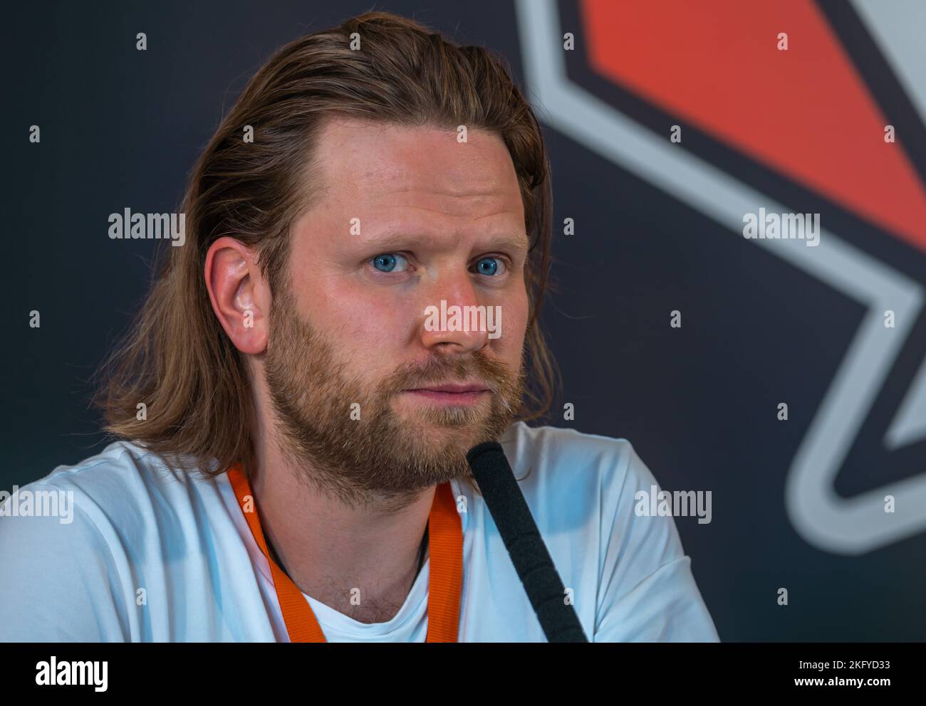 Green Island, Lipetsk, Russia 06-27-2021 producer Valery Drobysh at the ...