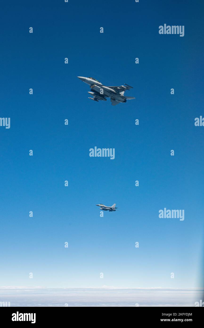 Republic of Korea F-16s fly alongside a 909th Air Refueling Squadron KC ...