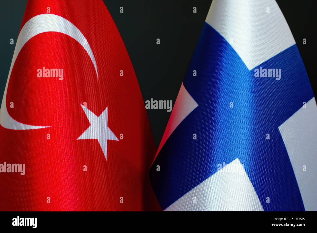 Flags of Turkey and Finland as a concept of negotiations between ...