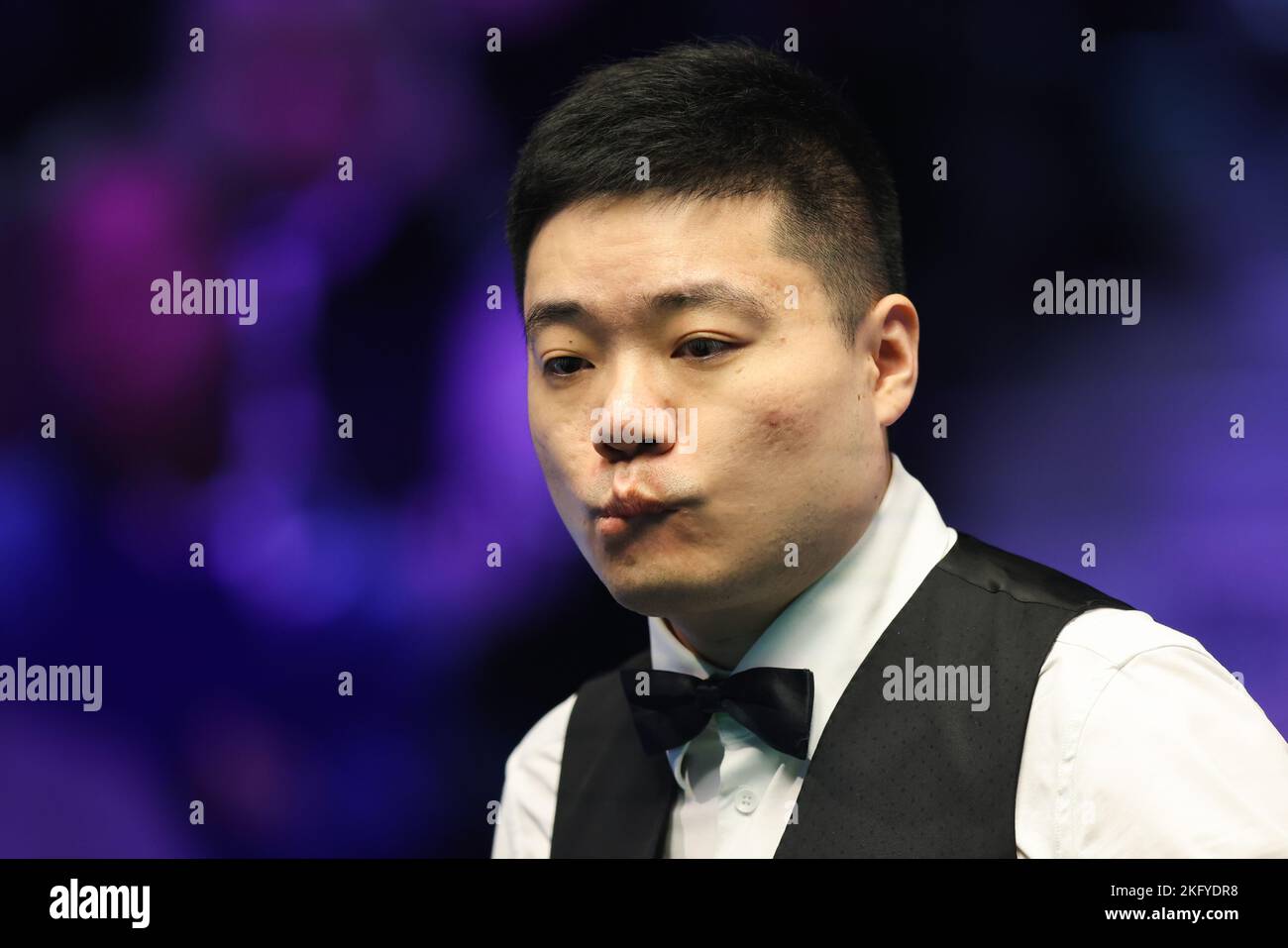 China’s Ding Junhui during day nine of the Cazoo UK Snooker ...