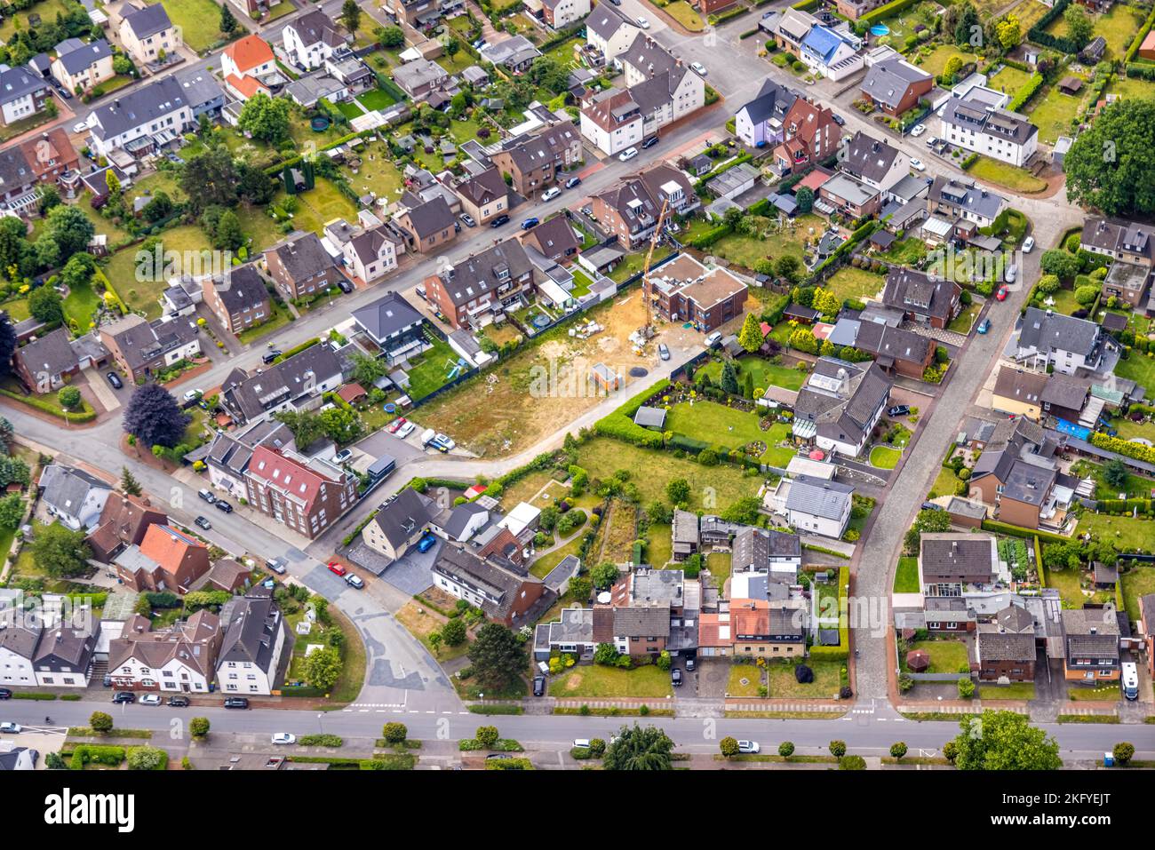 Construction site and new building auf der heide akazienweg hi-res ...