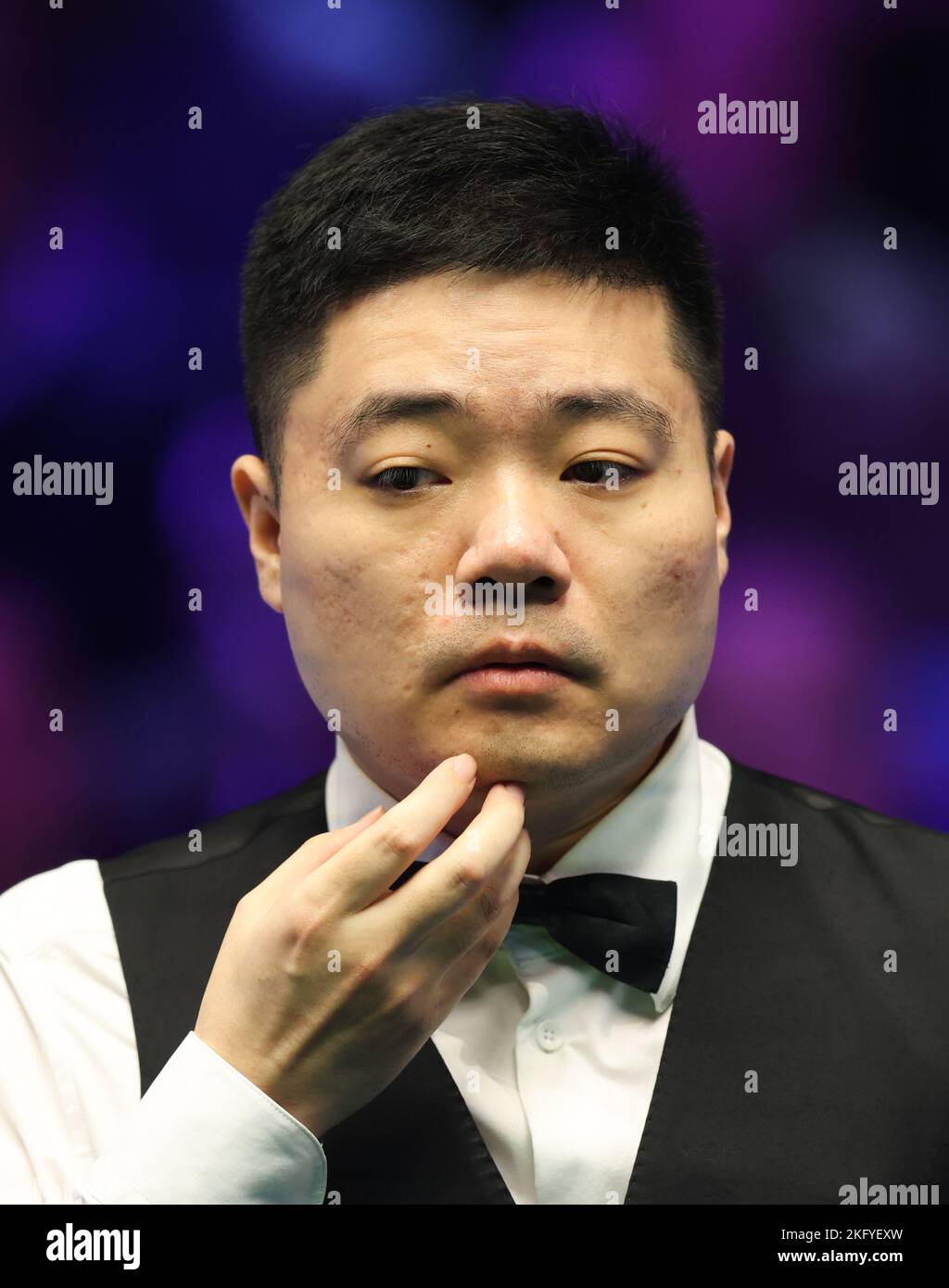 China’s Ding Junhui during day nine of the Cazoo UK Snooker ...