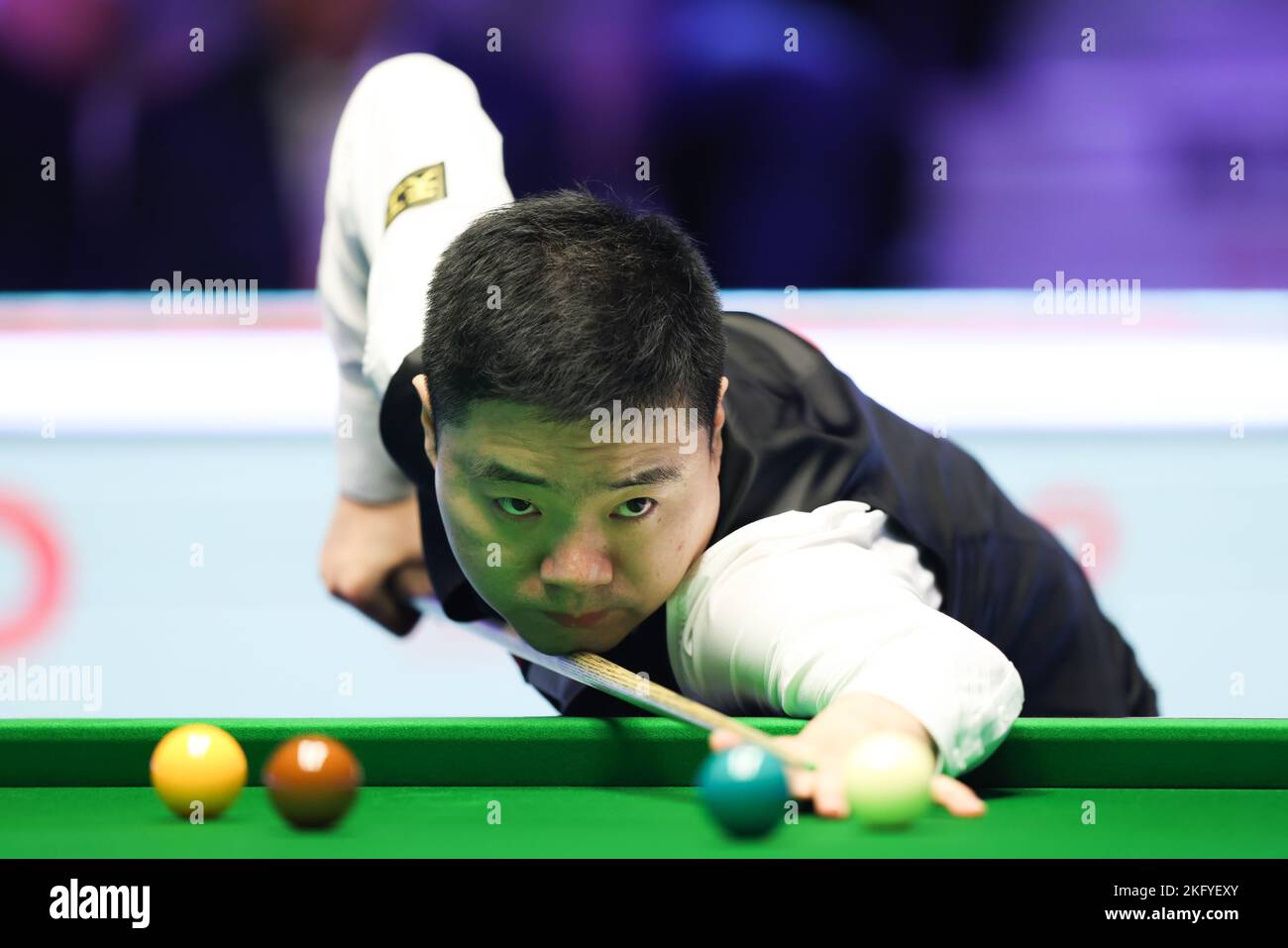 China’s Ding Junhui during day nine of the Cazoo UK Snooker ...