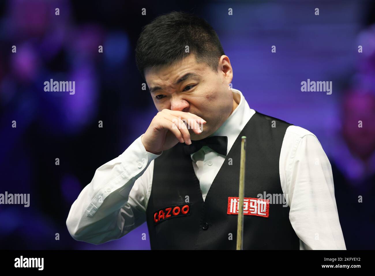 China’s Ding Junhui during day nine of the Cazoo UK Snooker ...