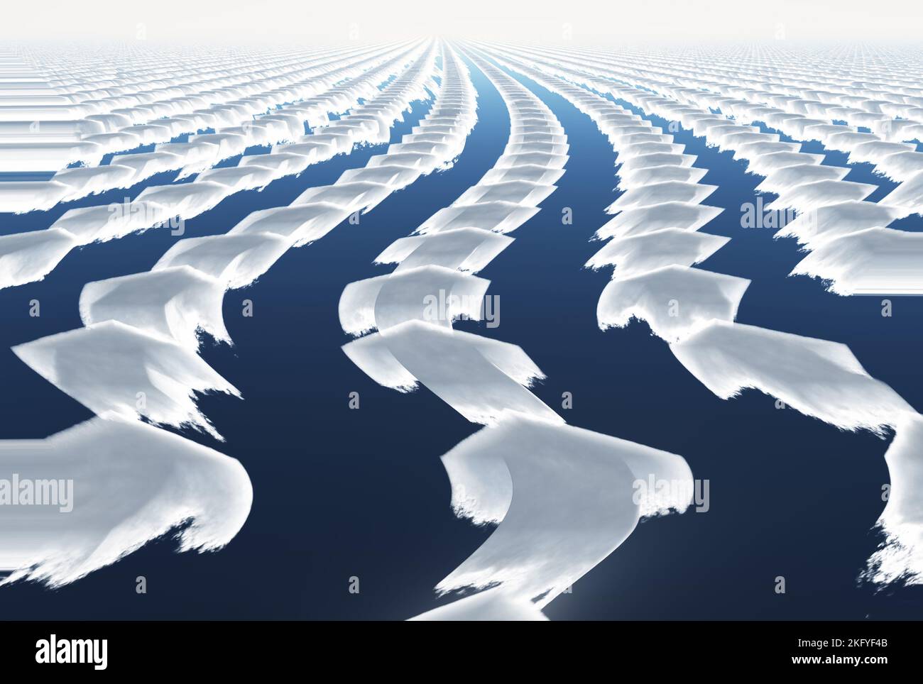 Clouds in arrow shape. 3D rendering Stock Photo - Alamy