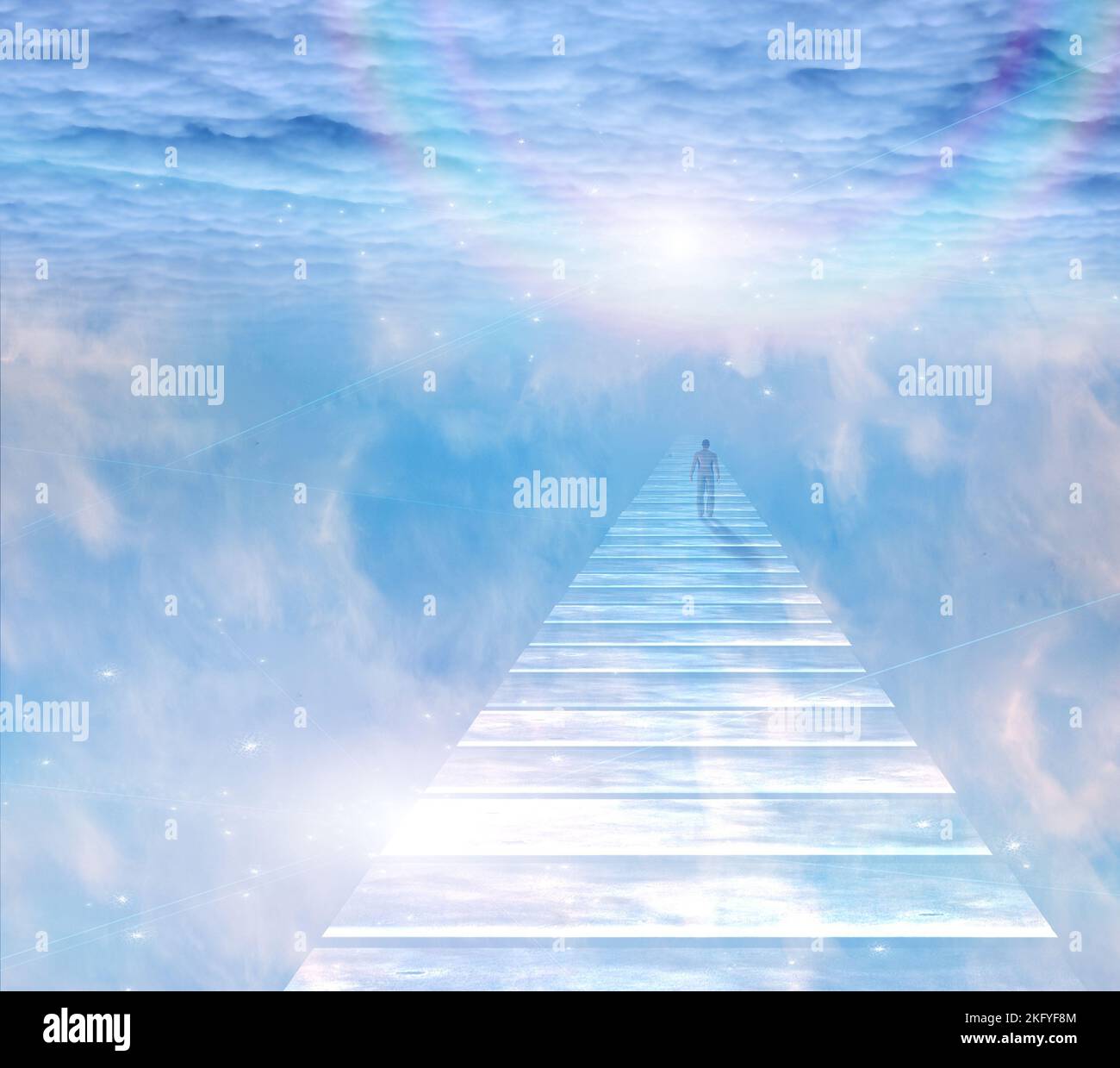 Way to Eternity. 3D rendering Stock Photo - Alamy