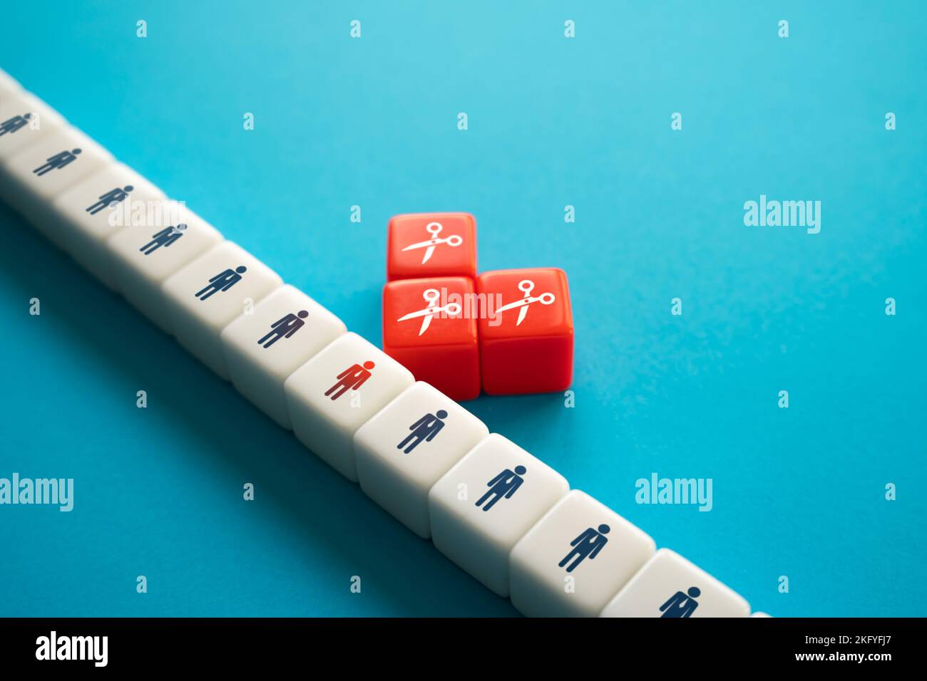 Budget cuts and layoffs. Reducing staff. Crisis and downsizing of ...