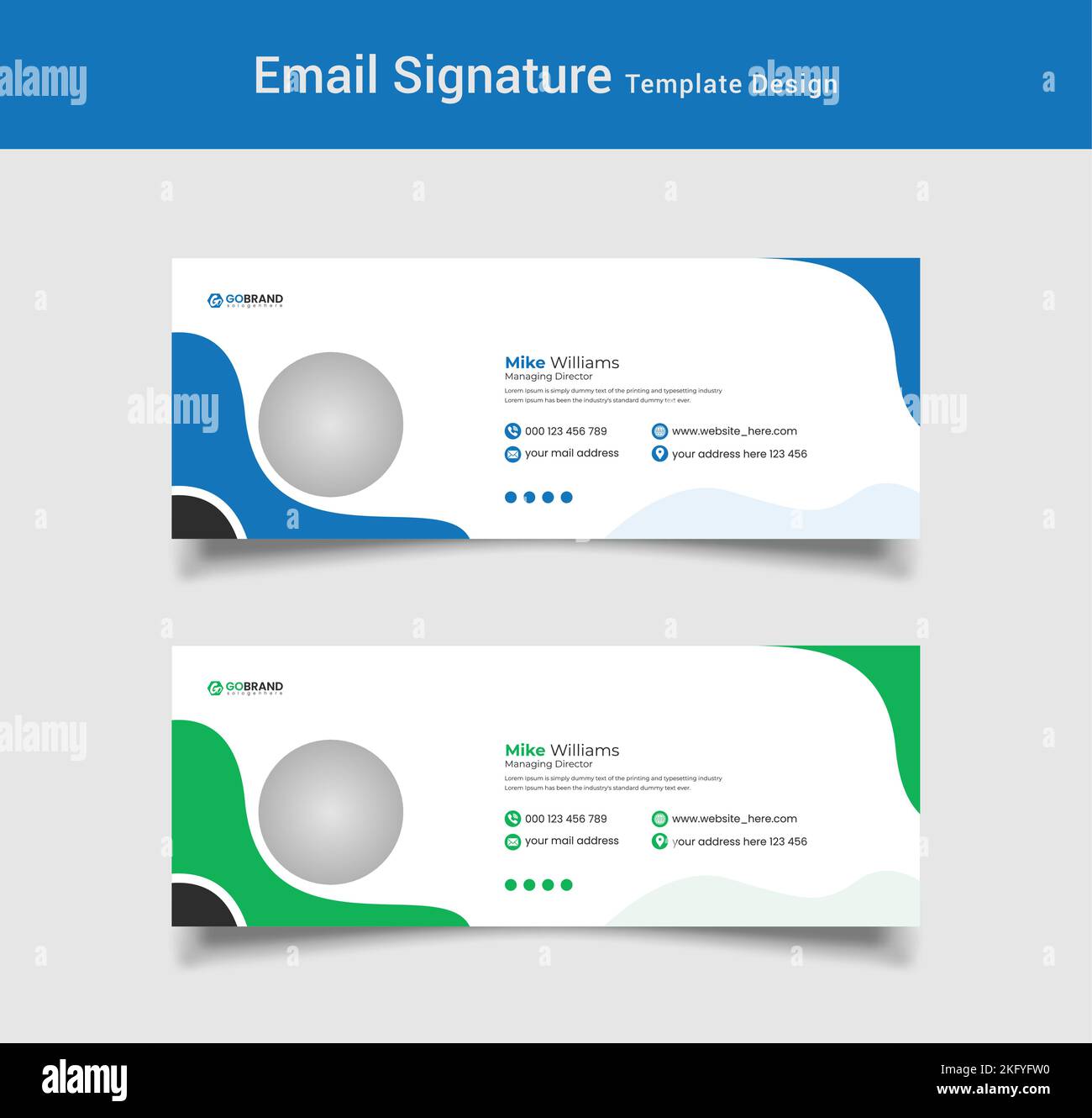 The adaptable and editable business card in blue and green graphics ...