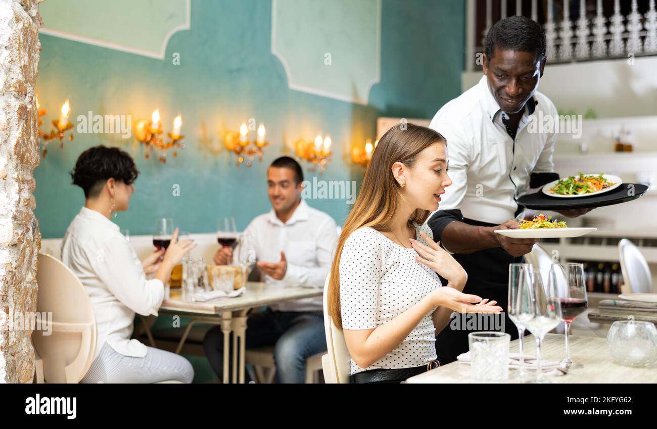 Waiter Bringing Food